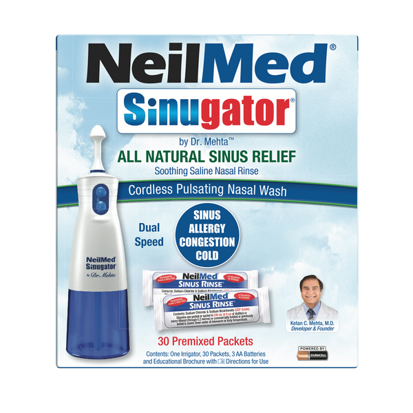 NEILMED SINUGATOR PULSATING NASAL WASH + 30 SACHETS – McCartan's Pharmacy